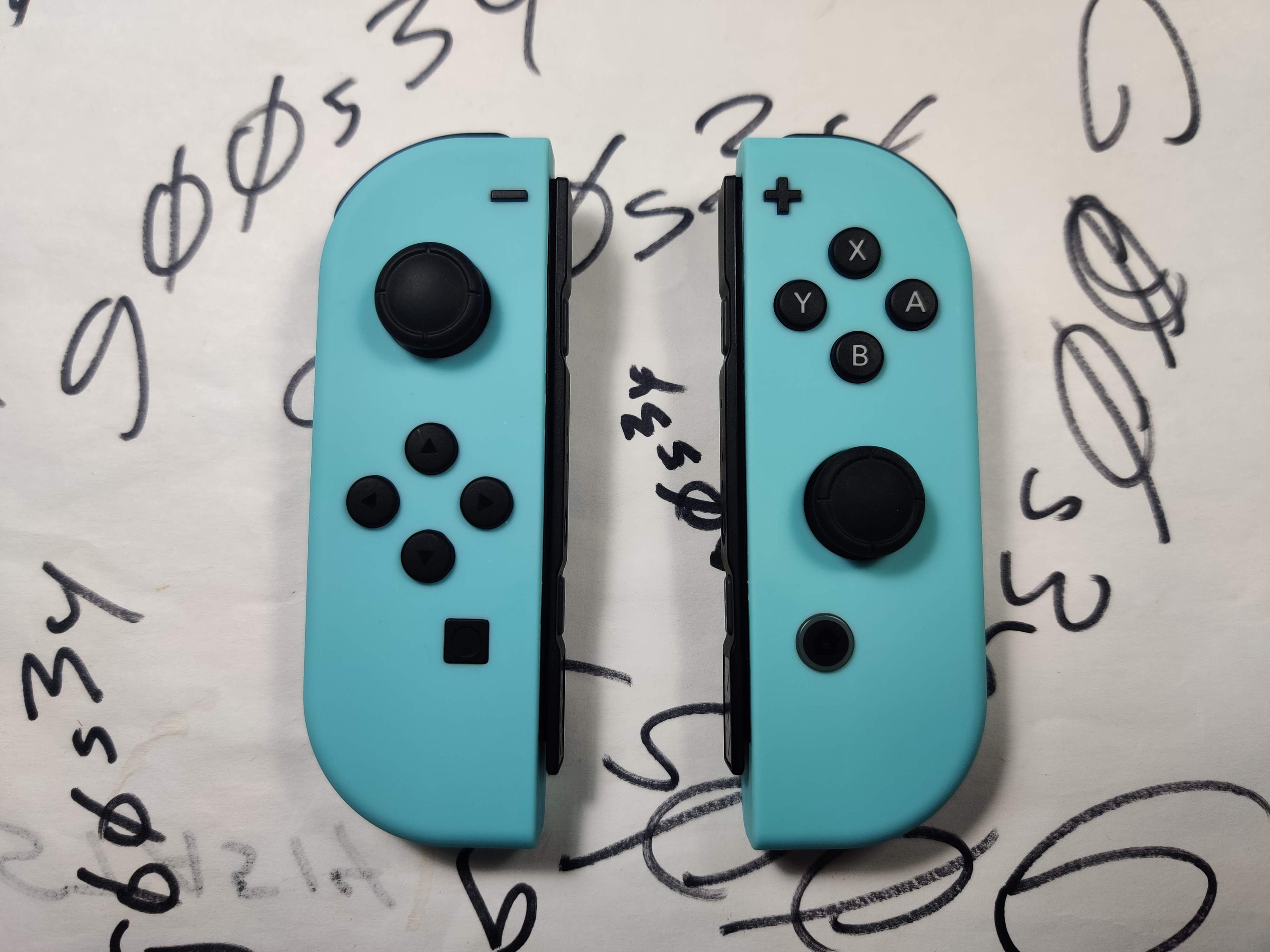 New Nintendo Switch Custom Aqua Blue Joycons and Backplate - Etsy
