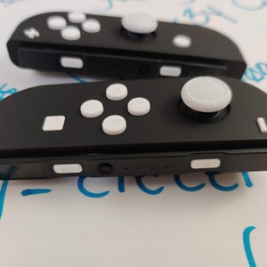 New Nintendo Switch Custom Black Joycons with White | Etsy