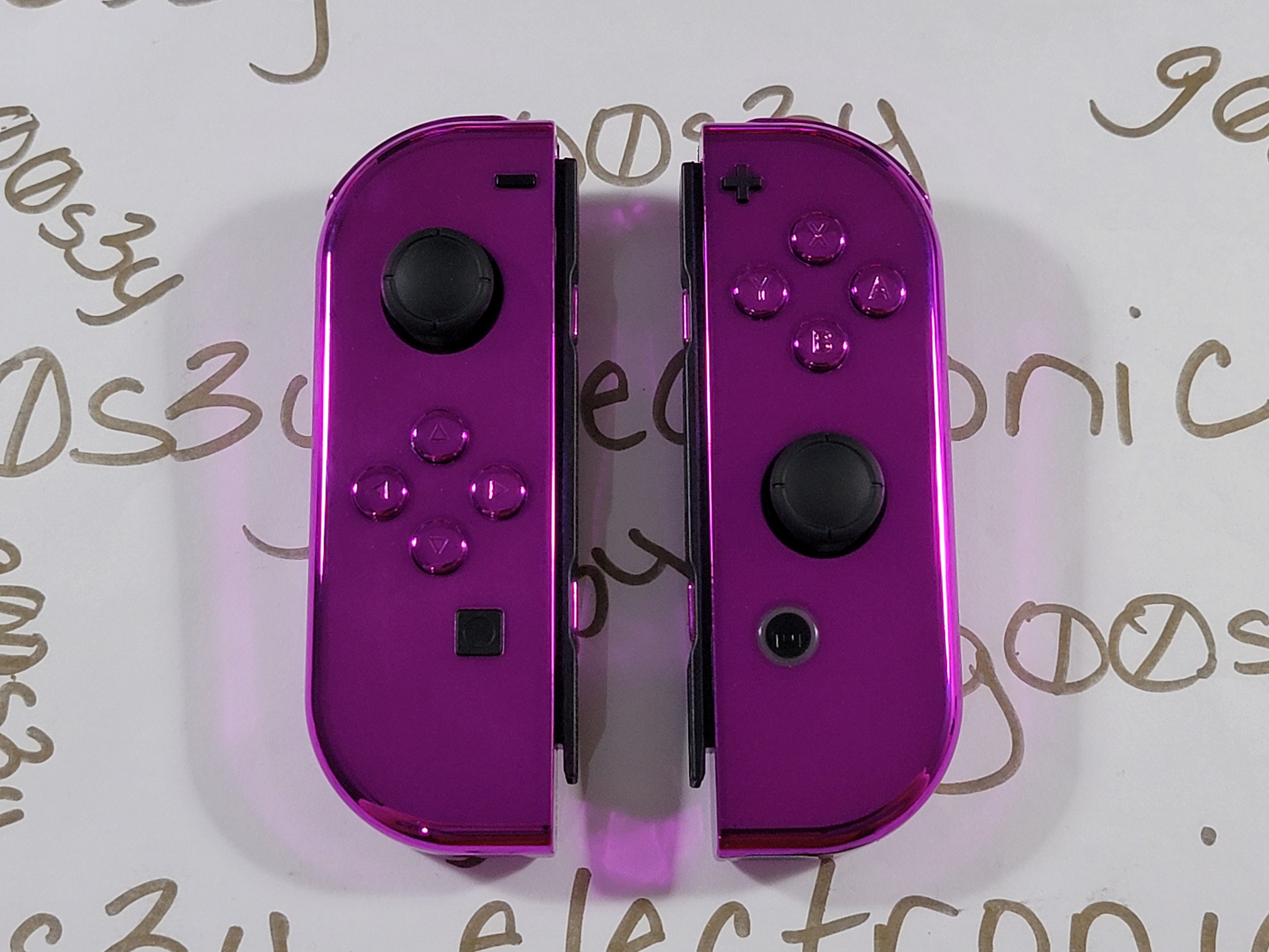 New Nintendo Switch Custom Chrome Purple Styled Joycons and - Etsy
