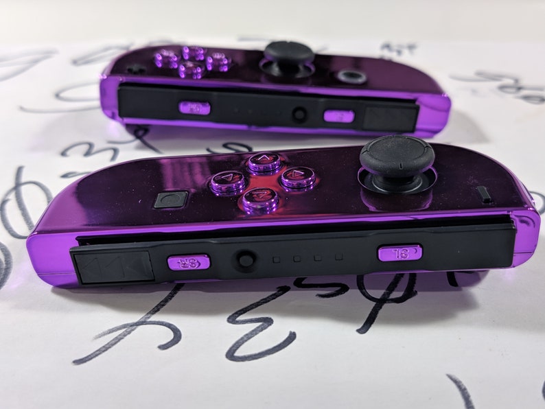 New Nintendo Switch Custom Chrome Purple Joycons and | Etsy