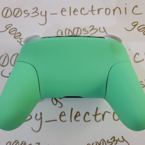 New Nintendo Switch Custom Mint Green Pro Controller With White Buttons ...