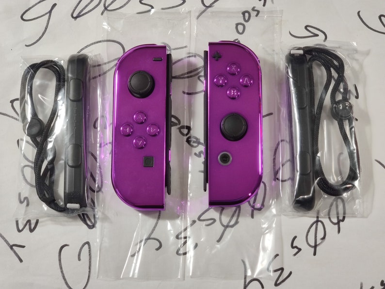 New Nintendo Switch Custom Chrome Purple Joycons and | Etsy