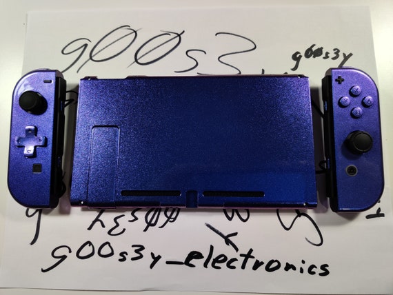 New Nintendo Switch Custom Blue-Purple Chameleon DPAD Joycons | Etsy