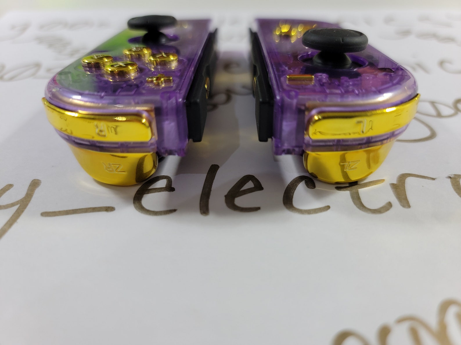 New Nintendo Switch Custom Clear Atomic Purple Joycons With - Etsy