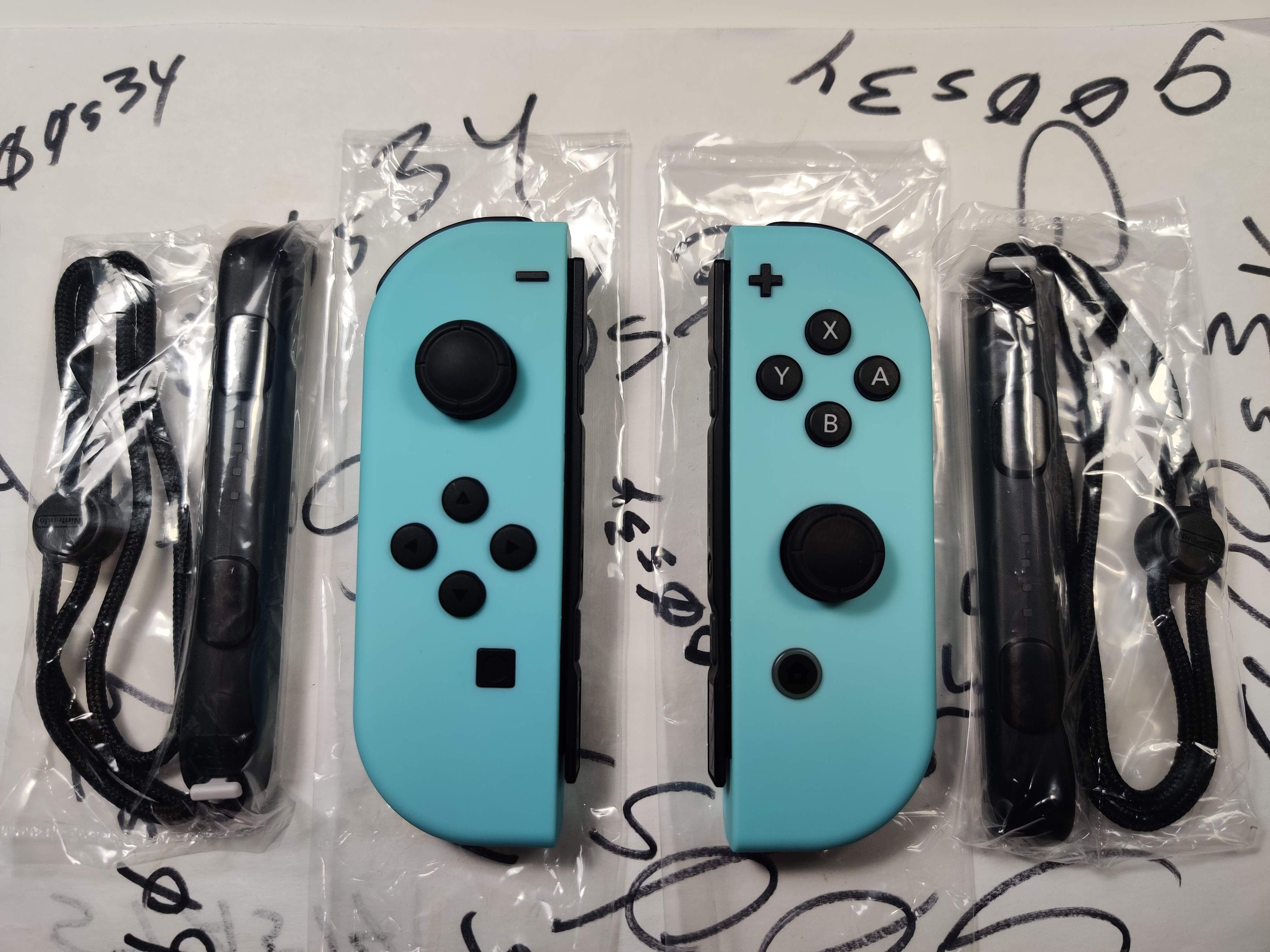 New Nintendo Switch Custom Aqua Blue Joycons and Backplate | Etsy