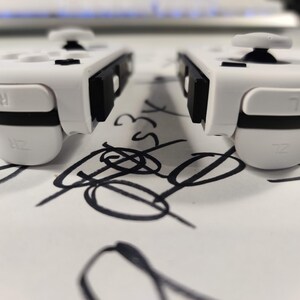 New Nintendo Switch Custom White Joycons With White Buttons/triggers ...