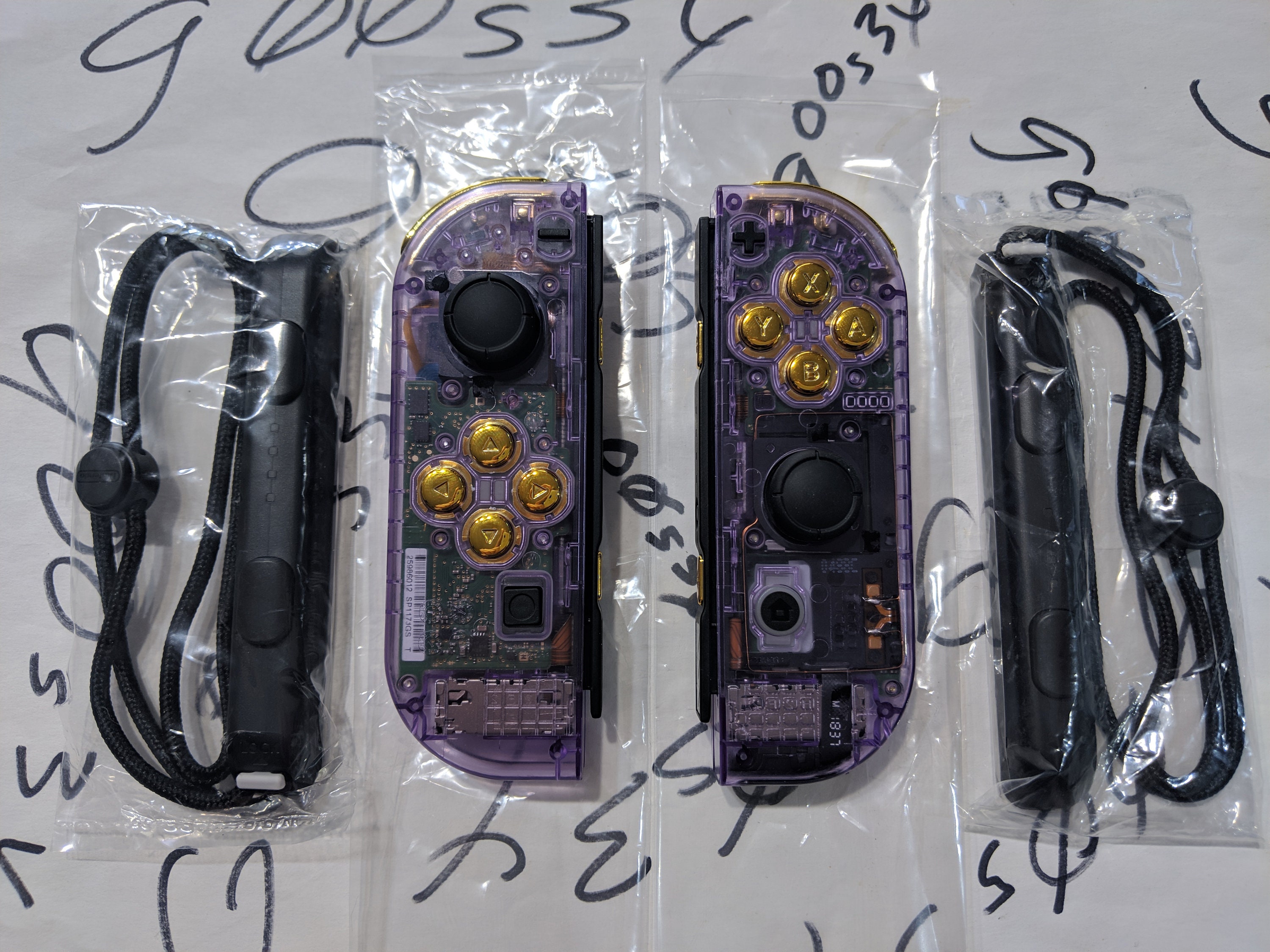 New Nintendo Switch Custom Clear Atomic Purple Joycons with | Etsy