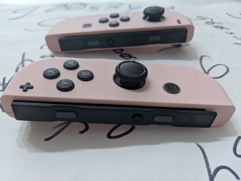 New Nintendo Switch Custom Light Pink Joycons and Backplate | Etsy