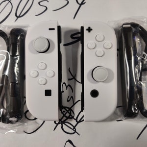 New Nintendo Switch Custom White Joycons With White Buttons/triggers ...