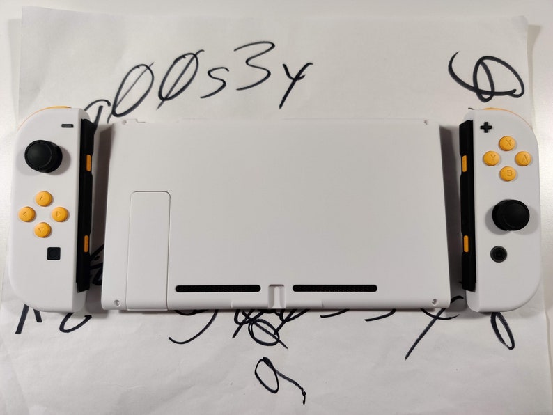 New Nintendo Switch Custom White Joycons With Yellow Buttons - Etsy