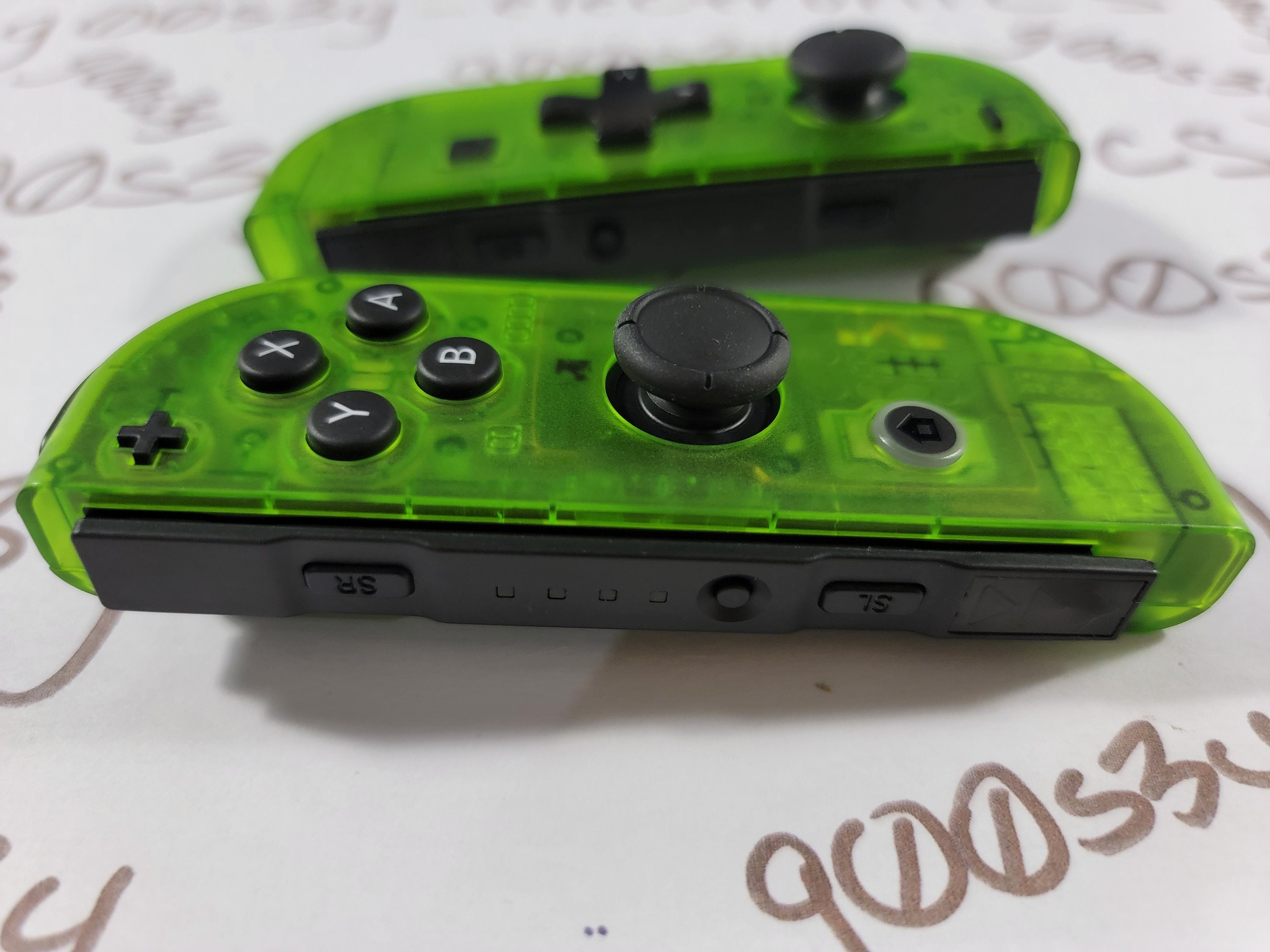 New Nintendo Switch Custom Frosted Green DPAD Joycons and - Etsy
