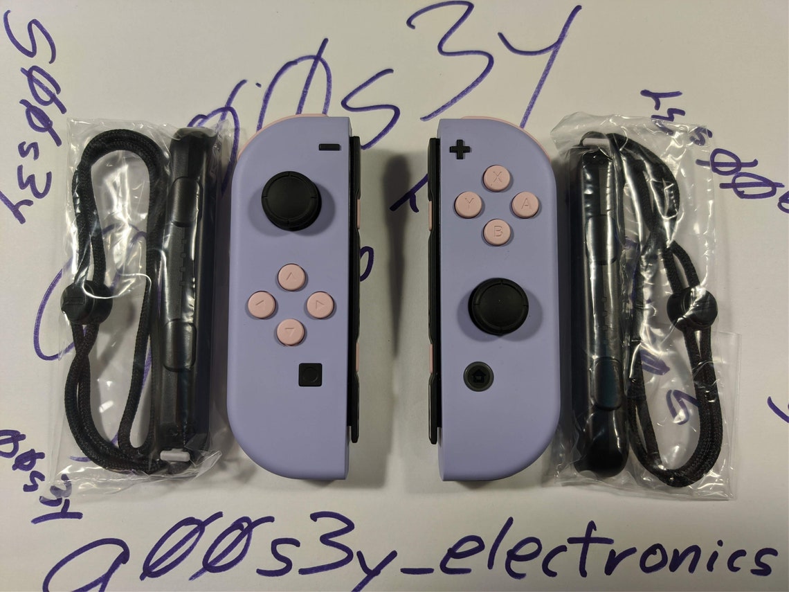 New Nintendo Switch Custom Light Purple Joycons With Pink | Etsy