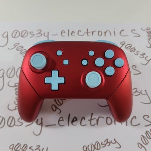 New Nintendo Switch Custom Metallic Red Pro Controller CHOOSE BUTTON ...