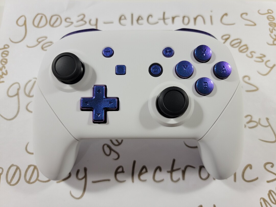 New Nintendo Switch Custom White Pro Controller With - Etsy