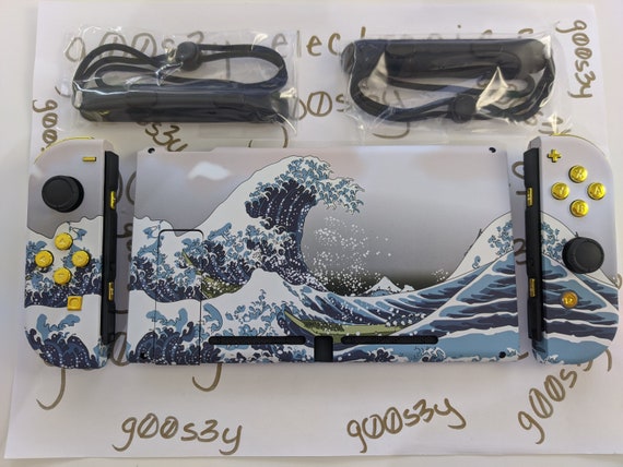 New Nintendo Switch Custom Big Wave Styled Joycons With Gold | Etsy
