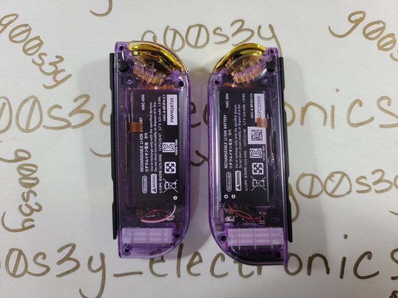 New Nintendo Switch Custom Clear Atomic Purple Joycons With - Etsy