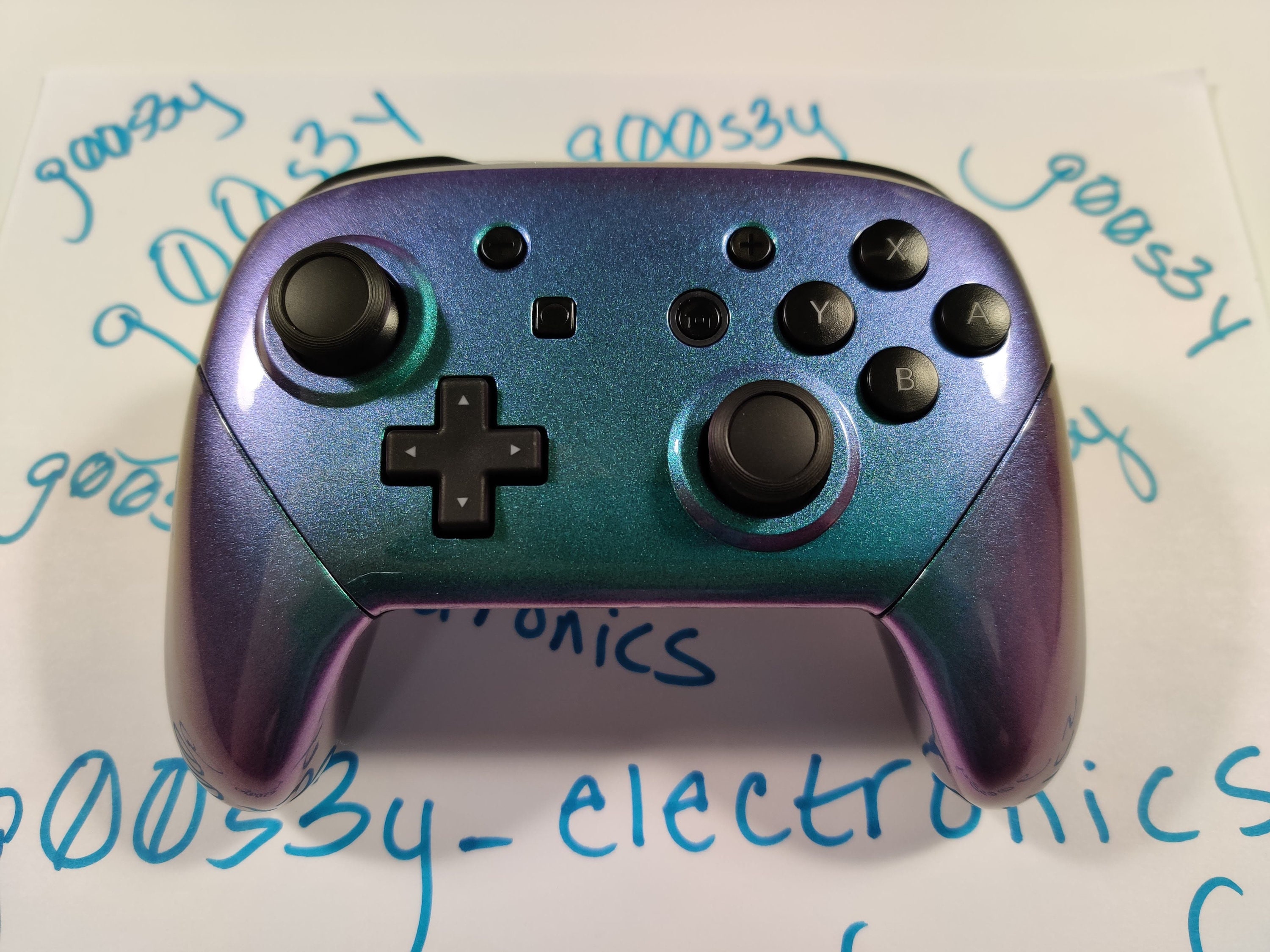 New Nintendo Switch Custom Purple-Green Chameleon Styled Pro | Etsy