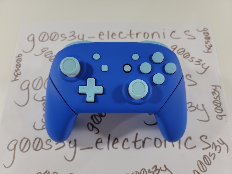 New Nintendo Switch Custom Blue Pro Controller CHOOSE BUTTON | Etsy