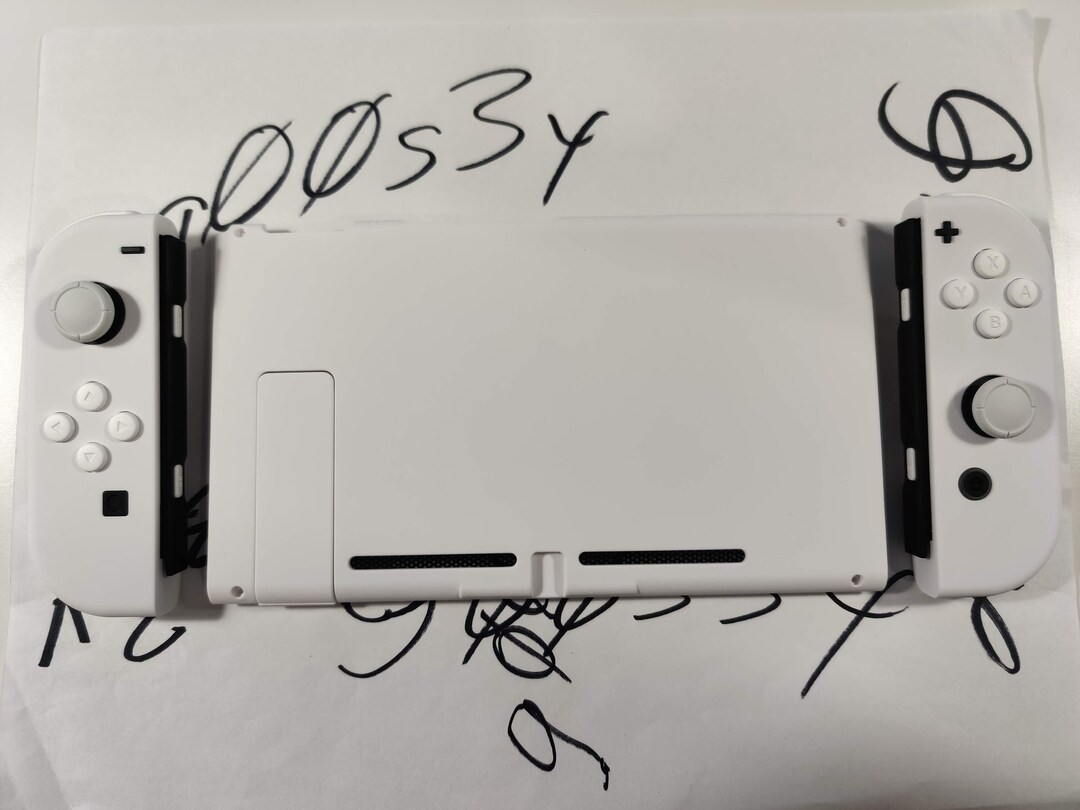 New Nintendo Switch Custom White Joycons With White Buttons/triggers ...