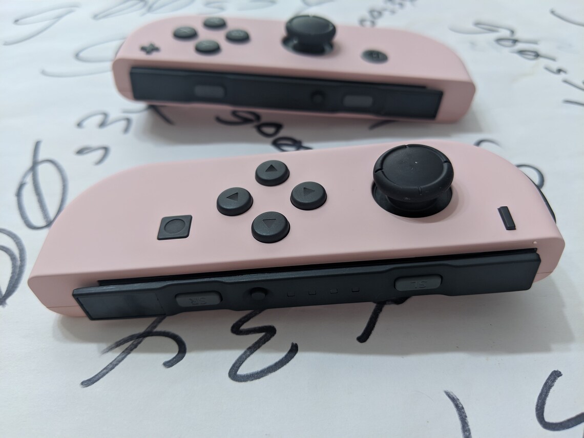 New Nintendo Switch Custom Light Pink Joycons and Backplate | Etsy