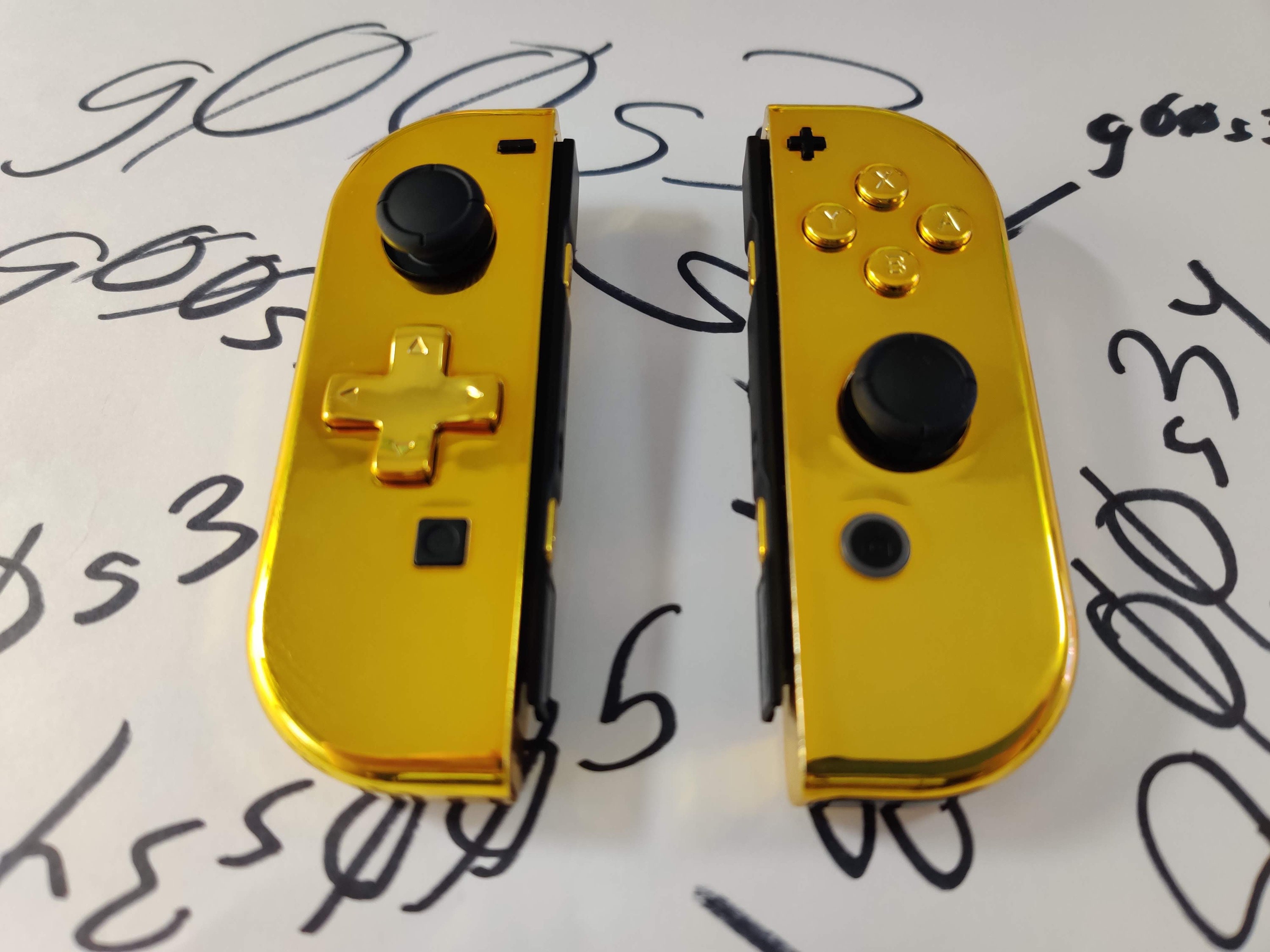 New Nintendo Switch Custom Chrome Gold Styled DPAD Joycons and - Etsy