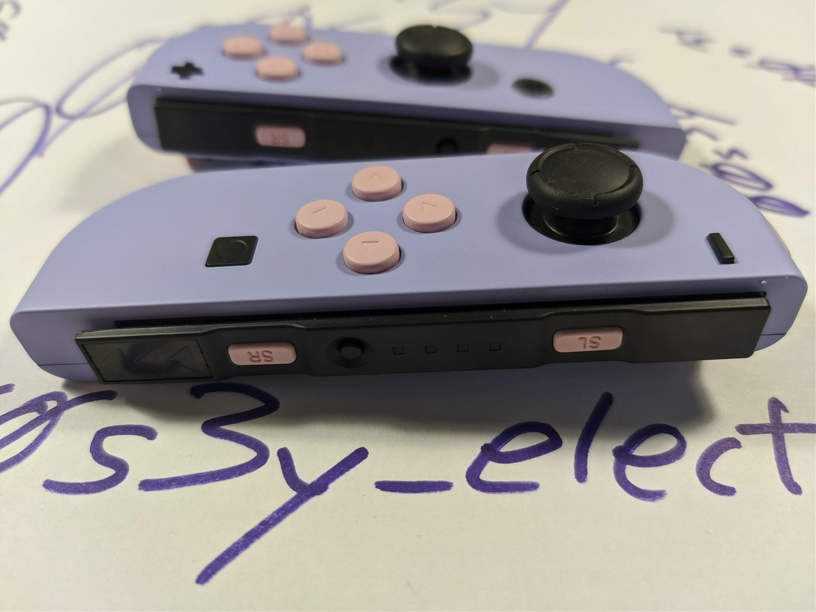 New Nintendo Switch Custom Light Purple Joycons With Pink | Etsy