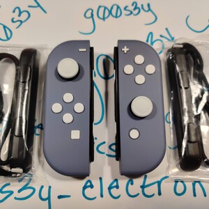 New Nintendo Switch Custom Slate Gray Joycons With White - Etsy