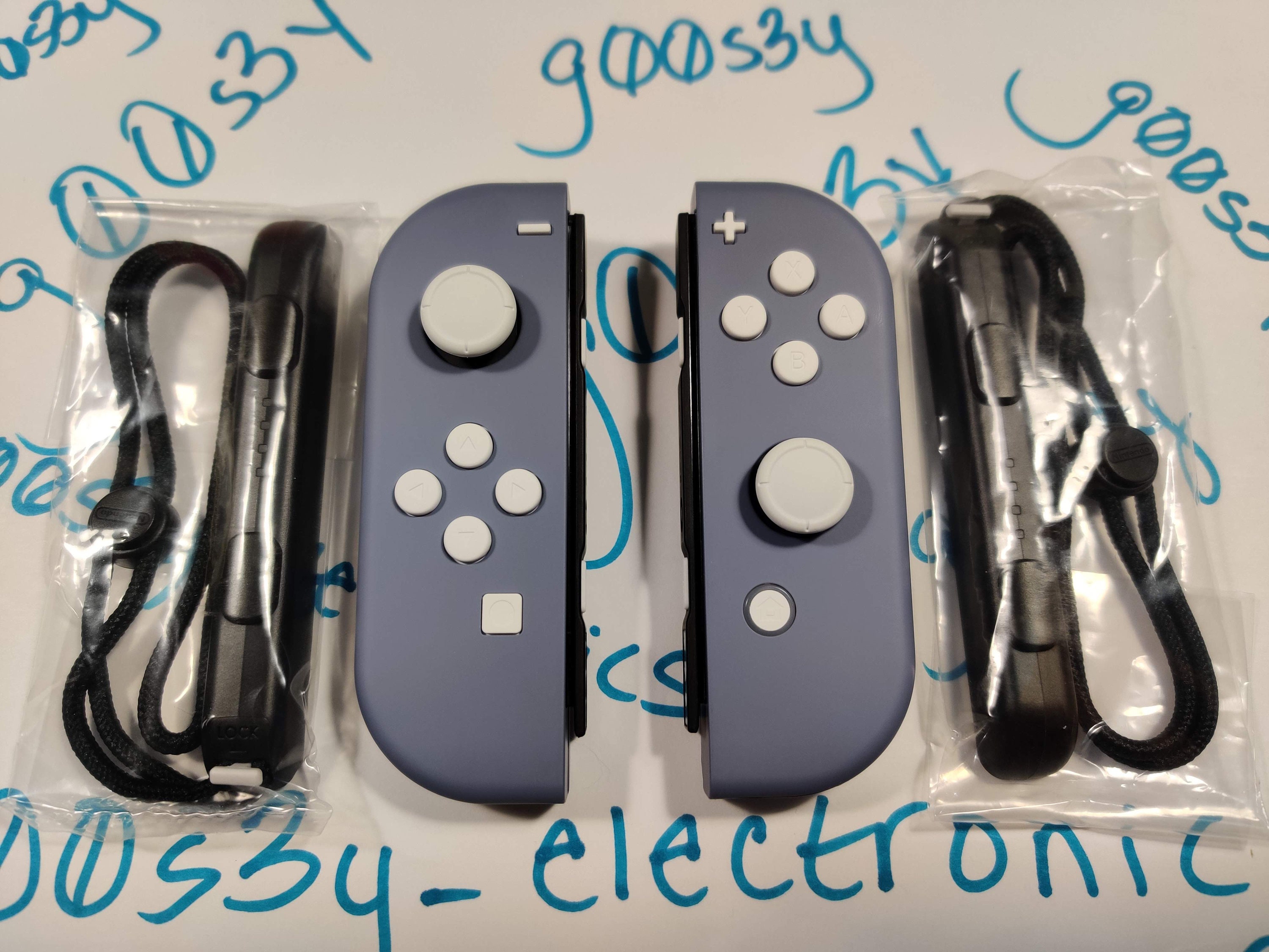 New Nintendo Switch Custom Slate Gray Joycons With White | Etsy
