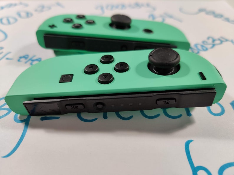 New Nintendo Switch Custom Mint Green Joycons and Backplate | Etsy