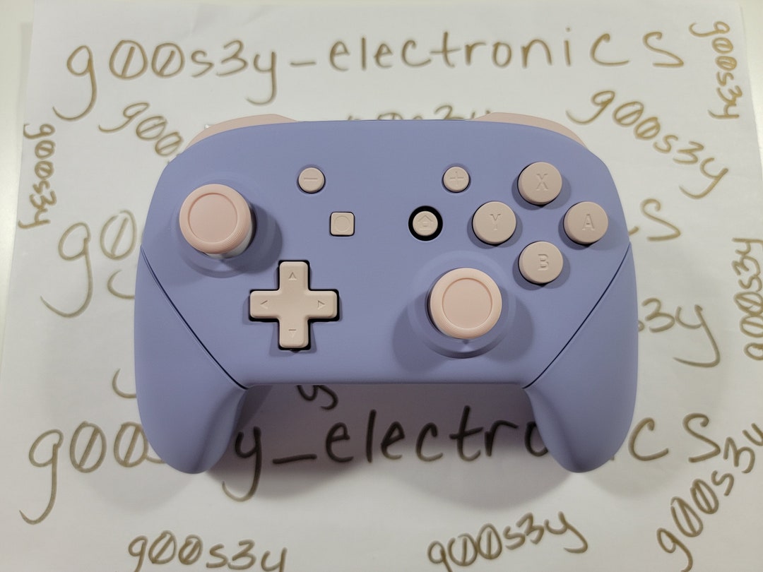 New Nintendo Switch Custom Light Purple Pro Controller With Pink ...
