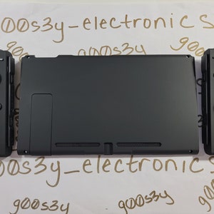 New Nintendo Switch Custom ALL BLACK EVERYTHING Joycons and Backplate ...