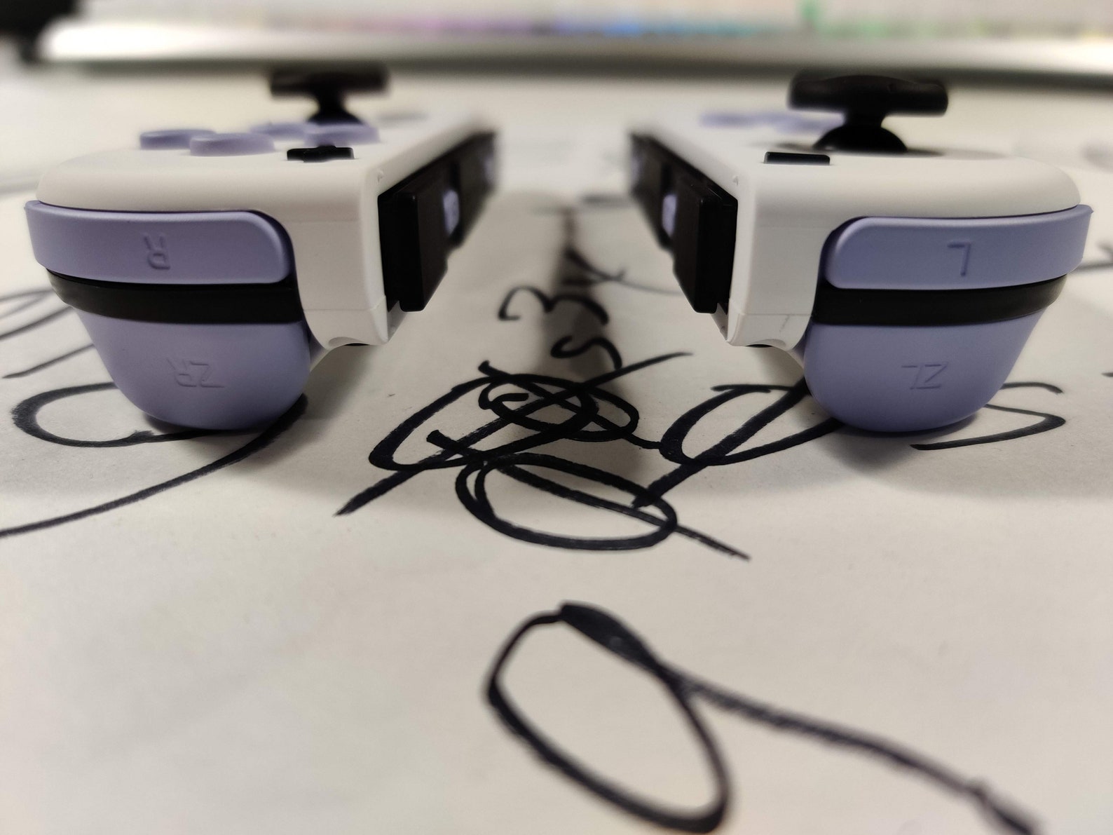 New Nintendo Switch Custom White Joycons With Light Purple - Etsy