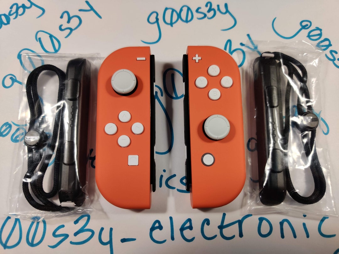 New Nintendo Switch Custom Coral Joycons With White Buttons and ...