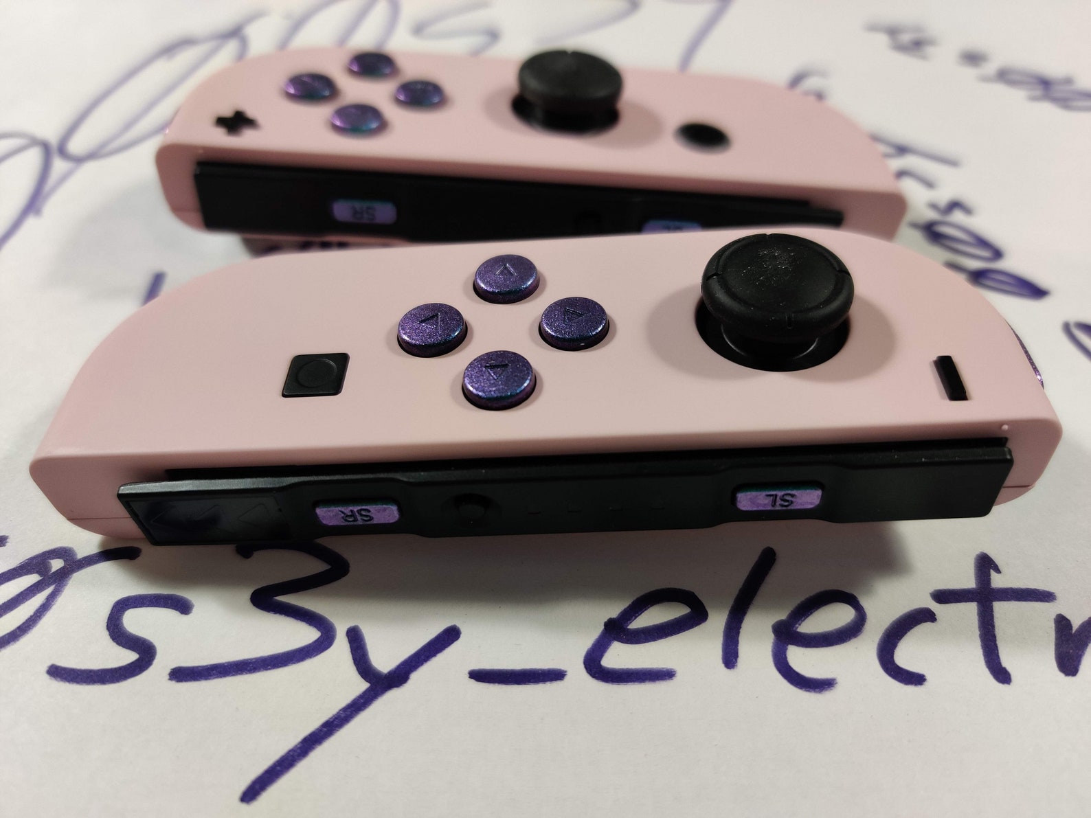 New Nintendo Switch Custom Light Pink Joycons With - Etsy