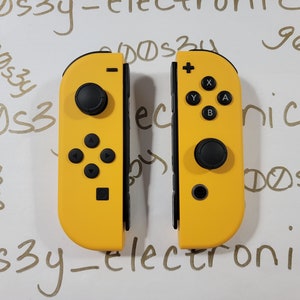 New Nintendo Switch Custom Caution Yellow Joycons and - Etsy
