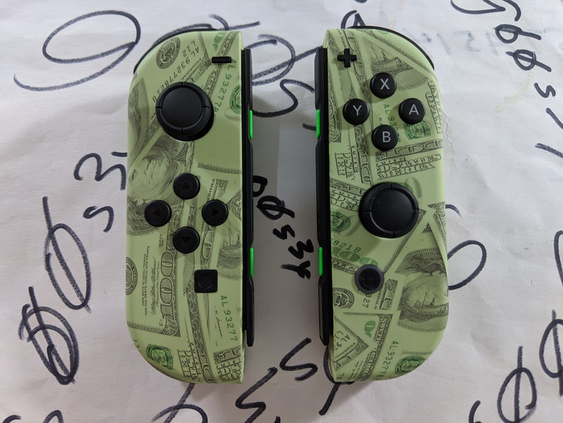 New Nintendo Switch Custom Cash Money Styled Joycons and | Etsy