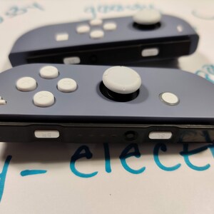 New Nintendo Switch Custom Slate Gray Joycons With White - Etsy
