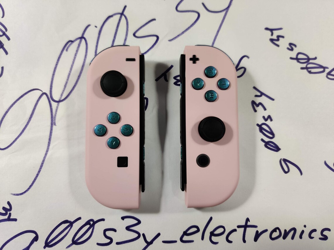 New Nintendo Switch Custom Light Pink Joycons with | Etsy