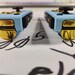 New Nintendo Switch Custom Light Blue DPAD Joycons With Gold Buttons ...