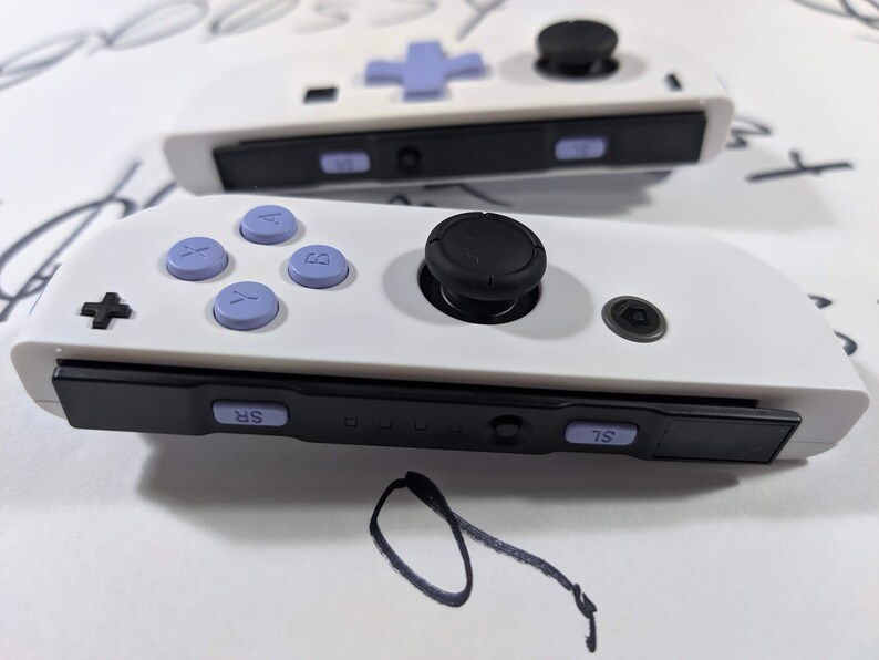 New Nintendo Switch Custom White DPAD Joycons With Light | Etsy