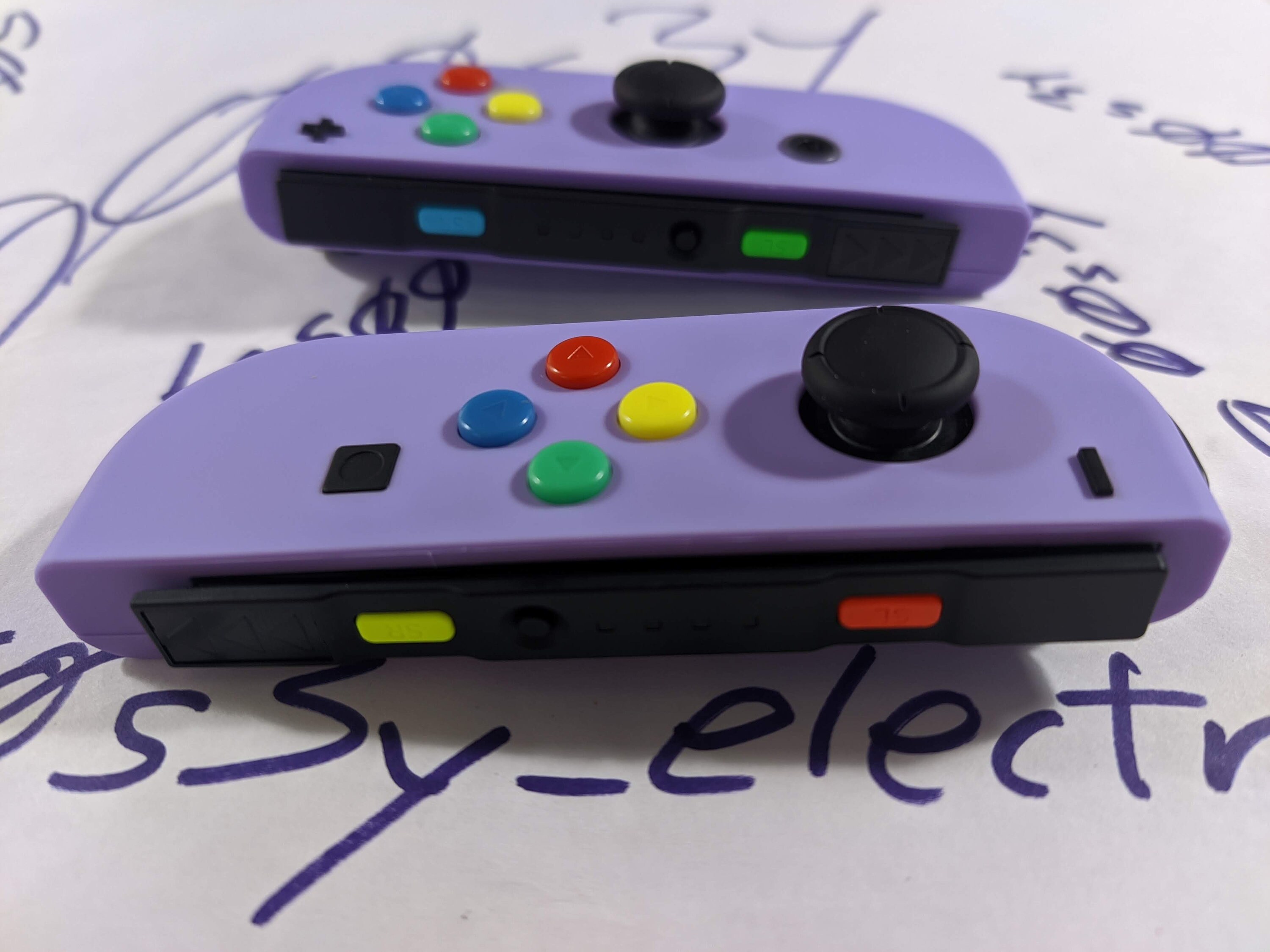 New Nintendo Switch Custom Lavender Joycons with SNES Buttons | Etsy