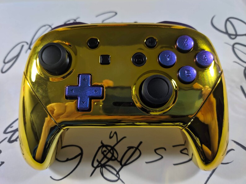 Nuevo Nintendo Switch Custom Gold Styled Pro Controller con | Etsy