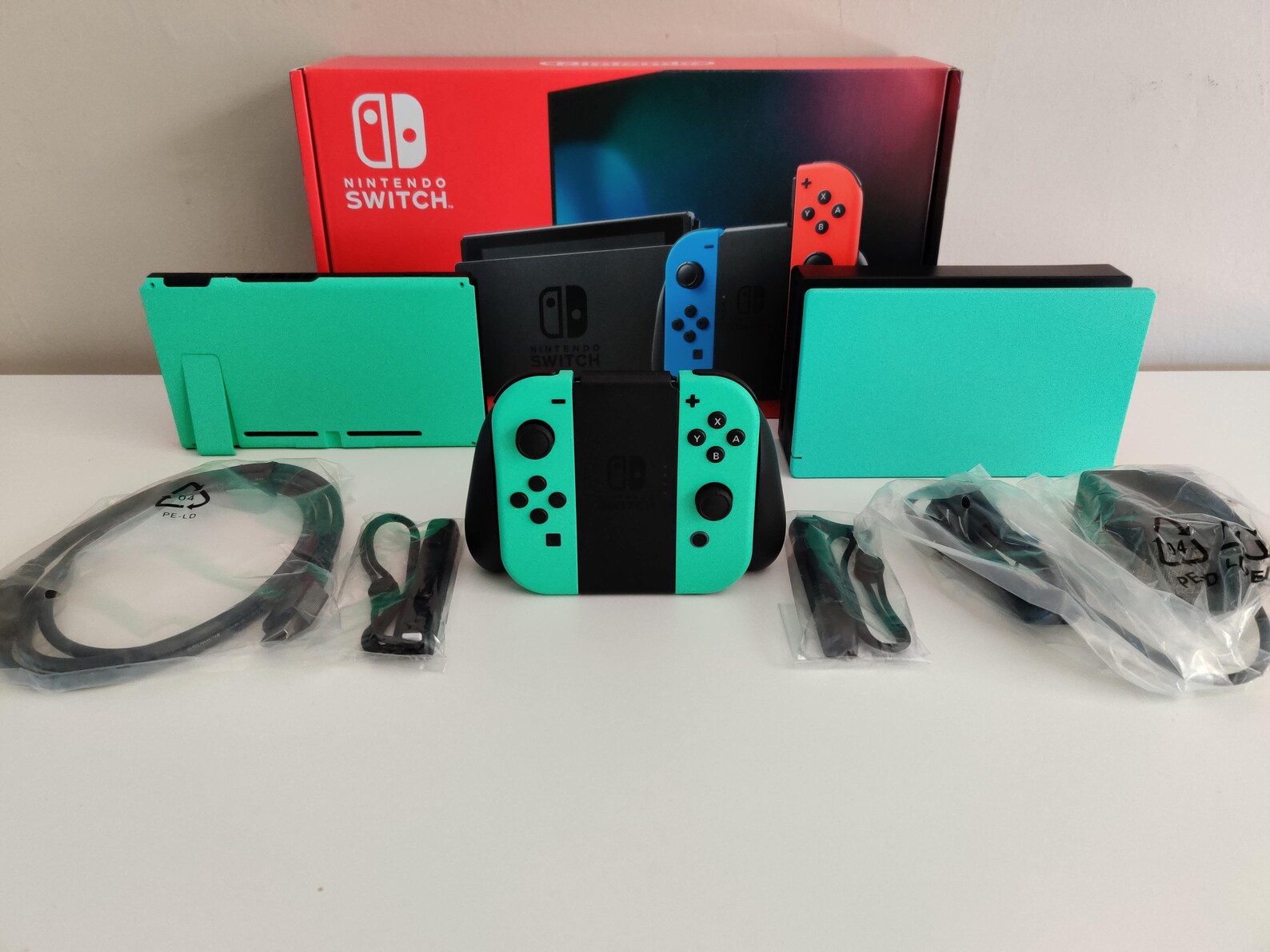 New Custom Mint Green Nintendo Switch FULL CONSOLE - Etsy