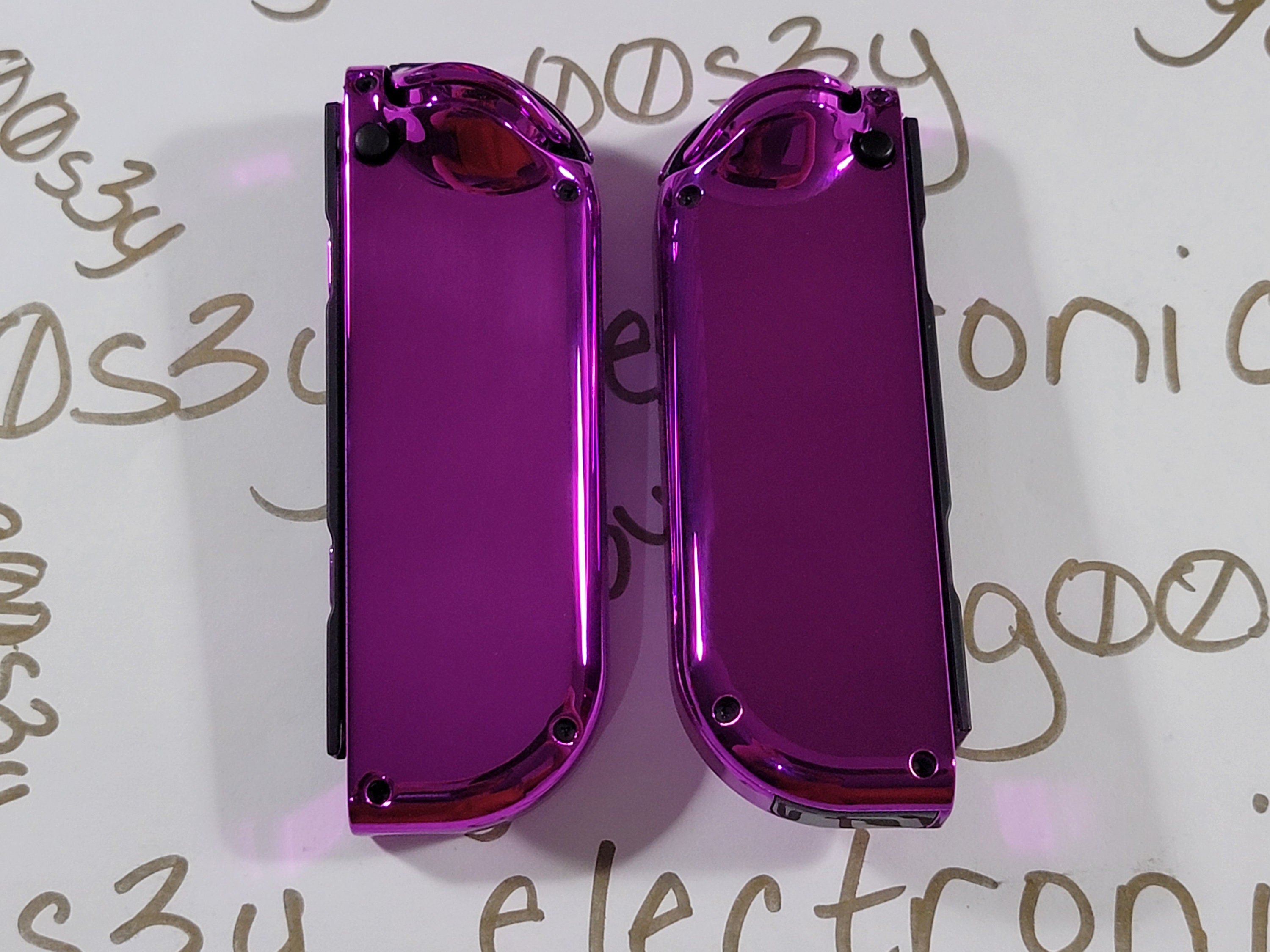 New Nintendo Switch Custom Chrome Purple Styled Joycons and - Etsy