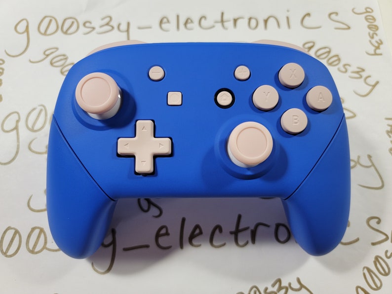 New Nintendo Switch Custom Blue Pro Controller CHOOSE BUTTON | Etsy