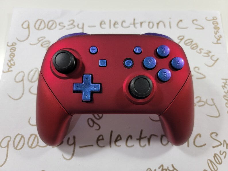 New Nintendo Switch Custom Metallic Red Pro Controller - Etsy