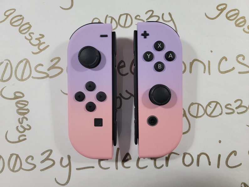 New Nintendo Switch Custom Pink-purple Gradient Joycons and - Etsy