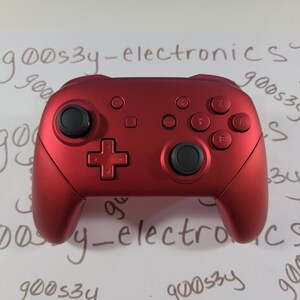 New Nintendo Switch Custom Metallic Red Pro Controller CHOOSE BUTTON ...
