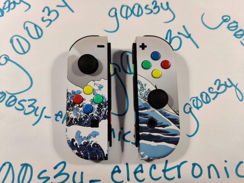 New Nintendo Switch Custom Big Wave Styled Joycons With SNES - Etsy