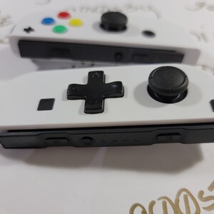 New Nintendo Switch Custom White DPAD Joycons With SNES Colored Buttons ...